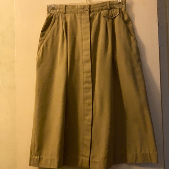 Vintage | Skirts | Vintage Reed Hunter Khaki Midi Skirt | Poshmark